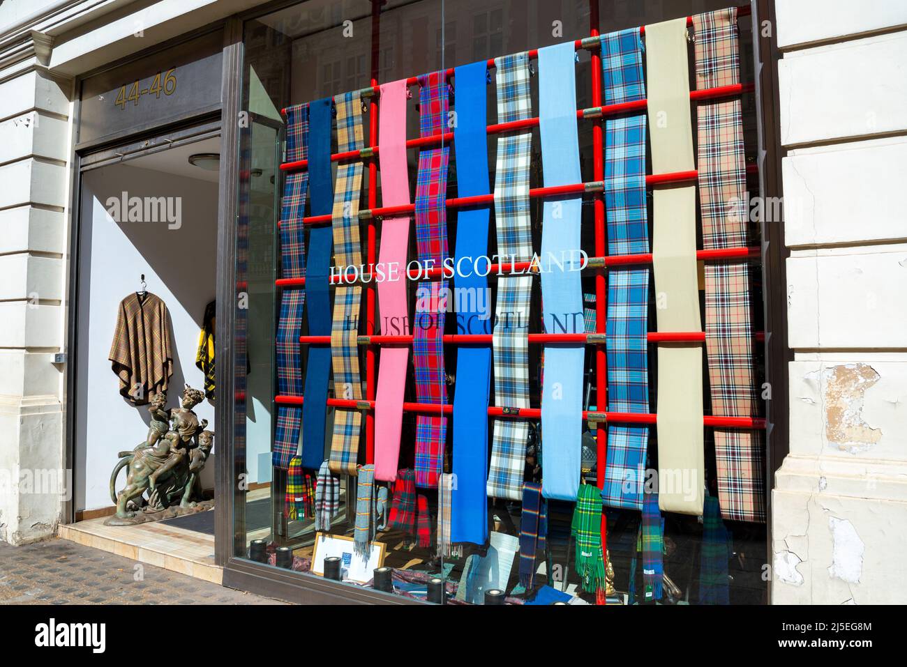 Window display of House of Scotland shop in Knightsbridge, London, UK ...