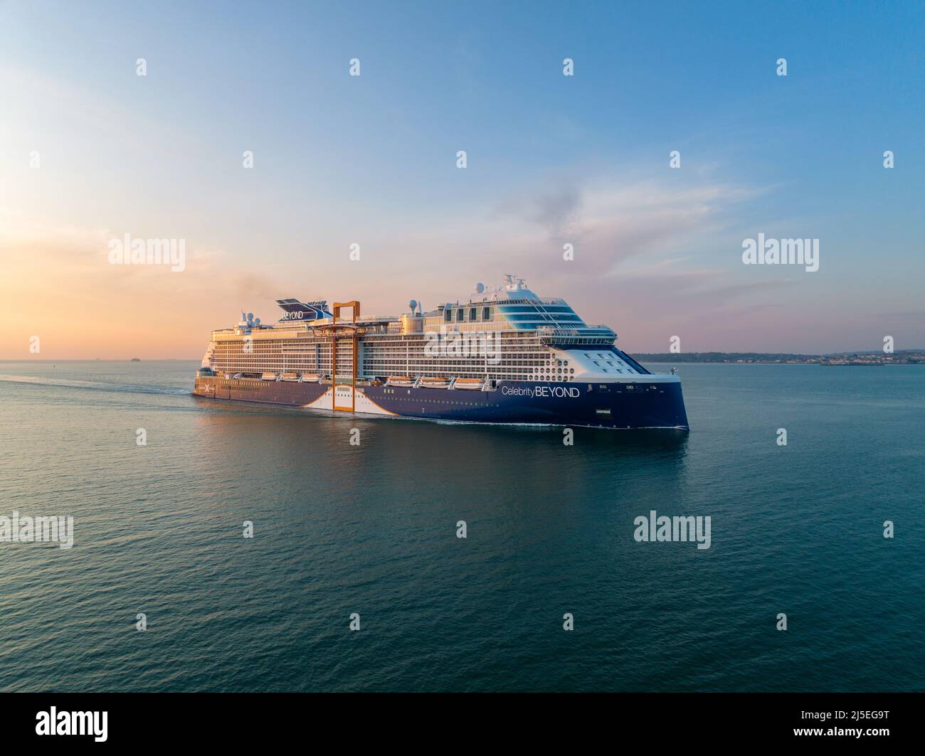 Celebrity Beyond cruise ship on way to Southampton, Celebrity Beyond ...