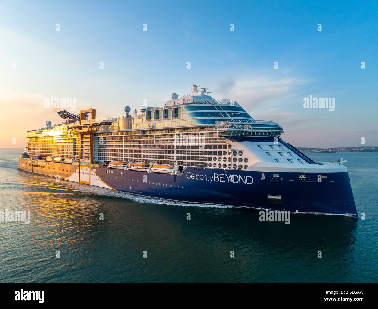 Celebrity Beyond cruise ship on way to Southampton, Celebrity Beyond ...