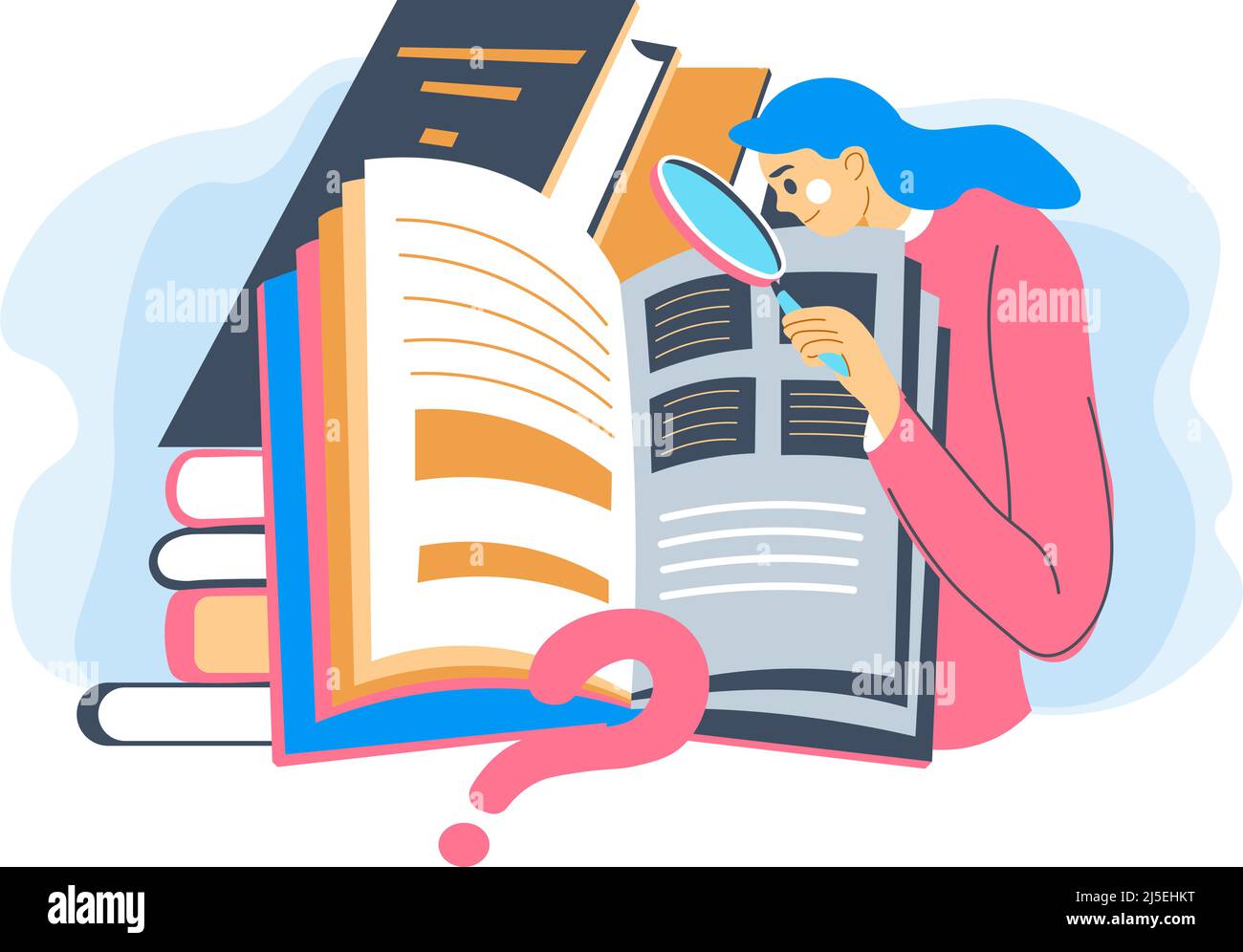 Adult holding magnifying glass Stock Vector Images - Alamy