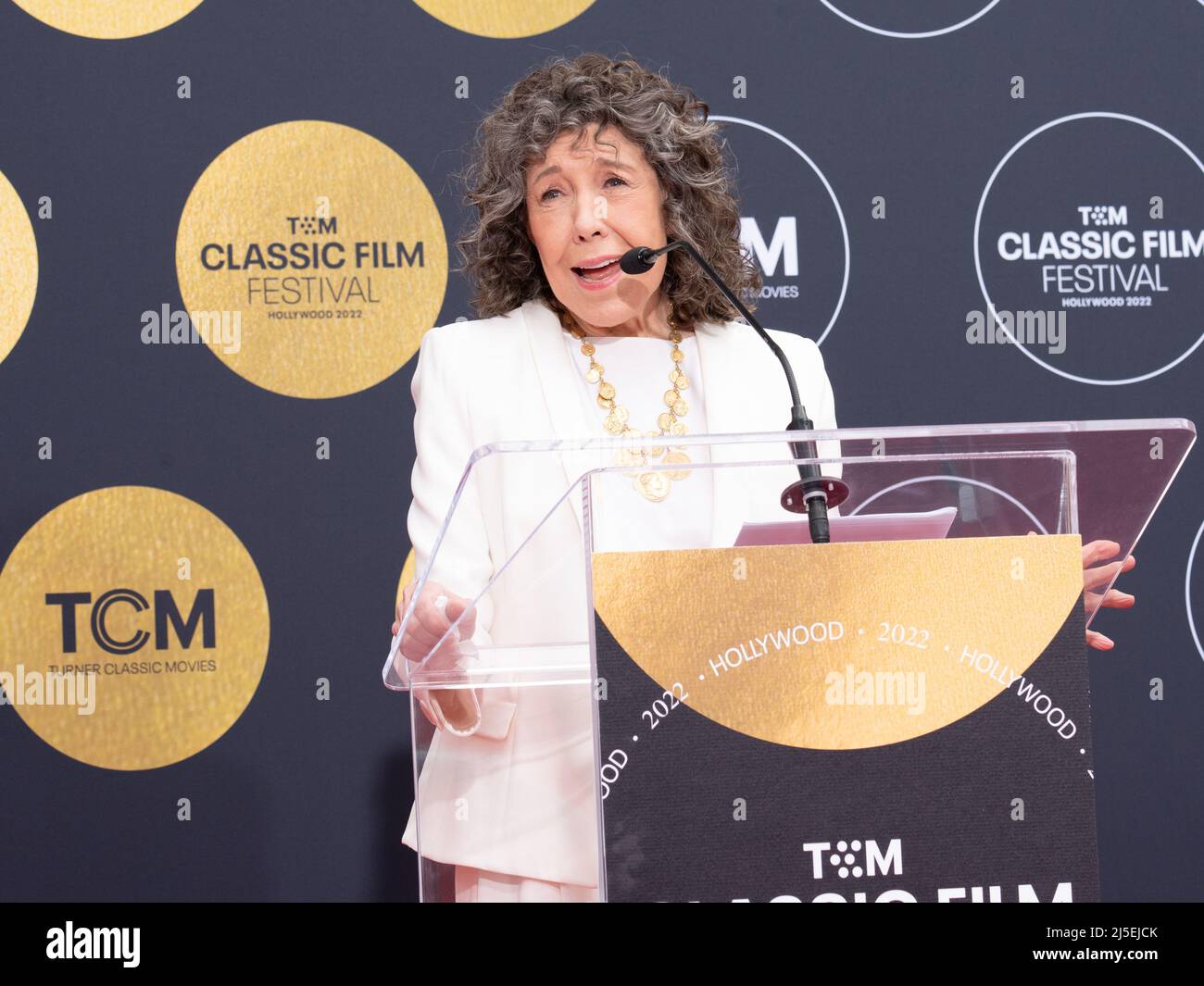 22 April 2022 - Los Angeles, California - Lily Tomlin. Hand and ...