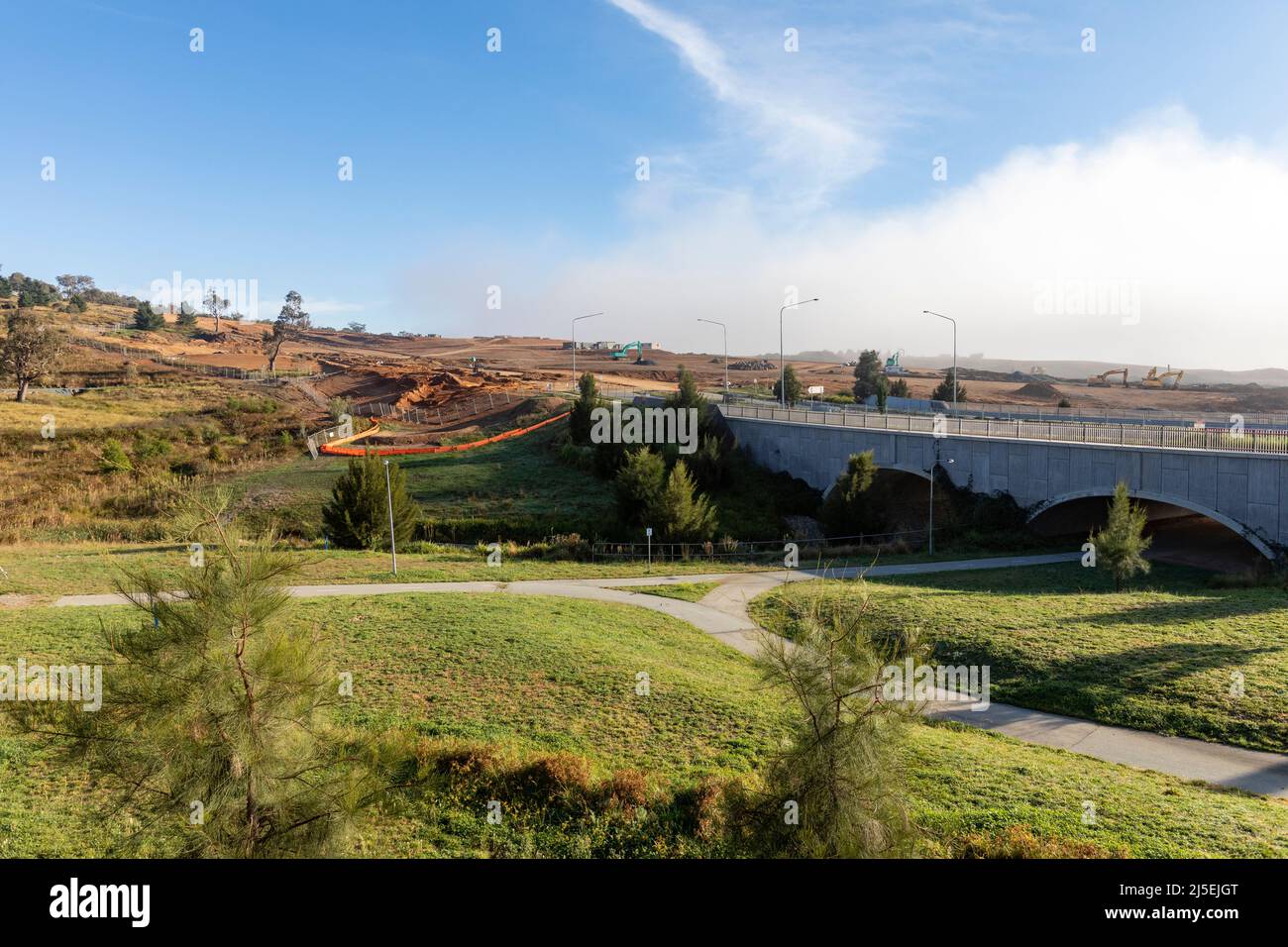 New development being created for houses in the Molonglo valley area of ...