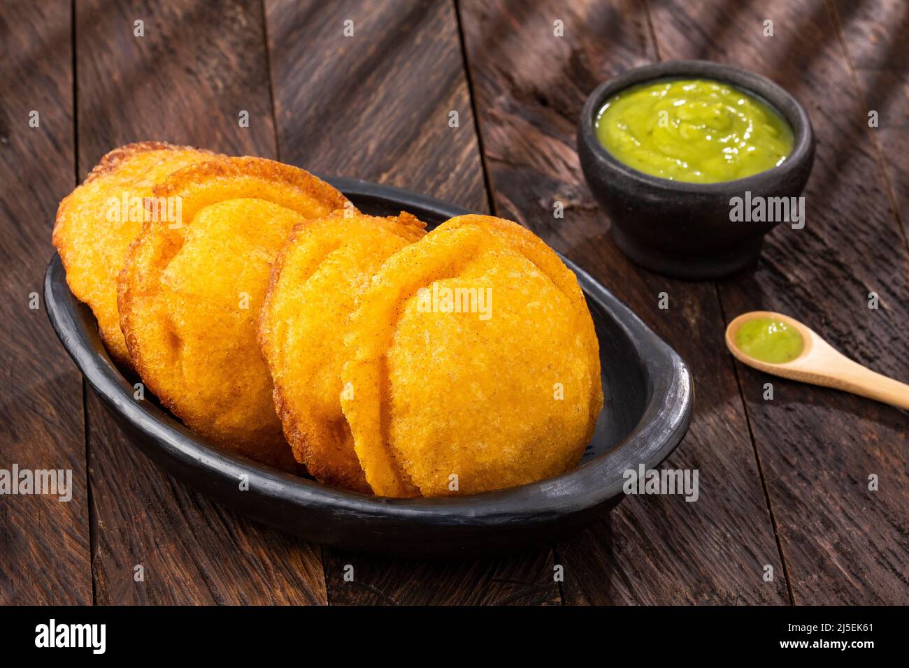 Delicious egg arepa - Traditional Colombian food Stock Photo - Alamy