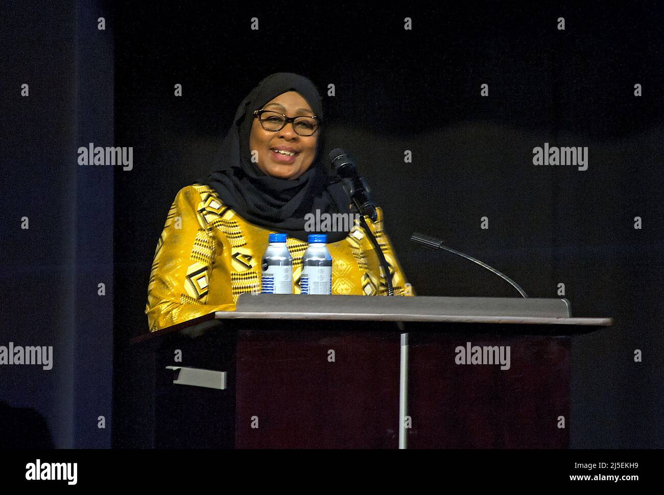 President Samia Suluhu addressing the audience at the West Coast ...