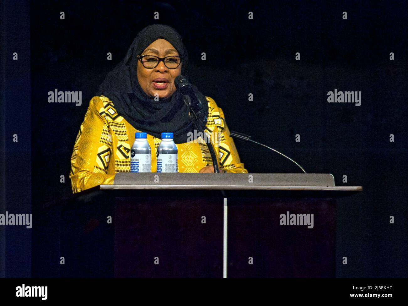 President Samia Suluhu addressing the audience at the West Coast ...