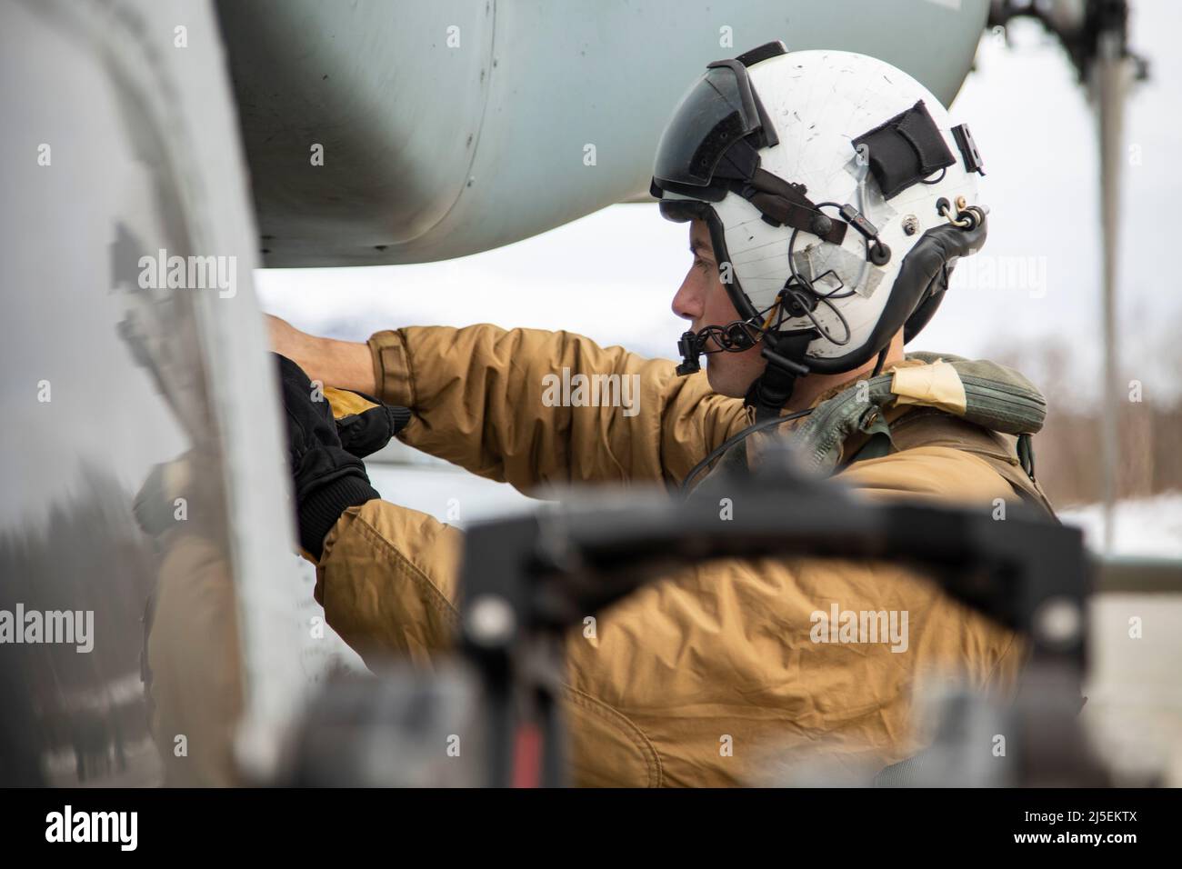 U.S. Marine Corps Lance Cpl. Matthew Tracy, with the Aviation Combat ...