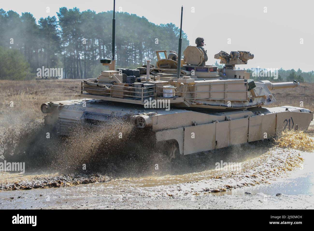 An M1A2 Abrams tank assigned to Alpha Company, 2nd Battalion, 34th ...