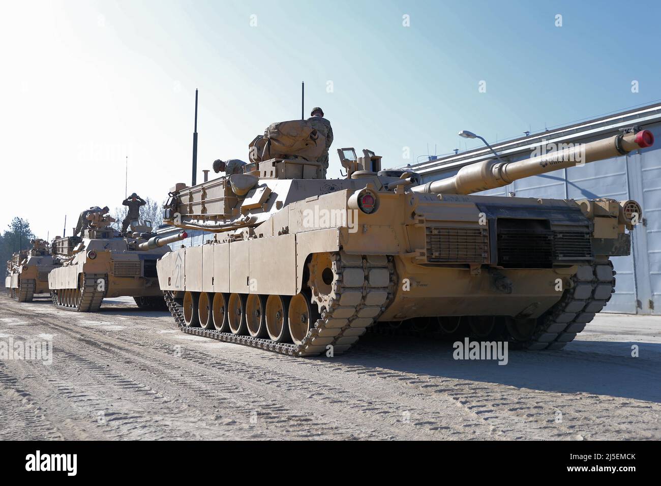 Tankers assigned to Alpha Company, 2nd Battalion, 34th Armored Regiment ...