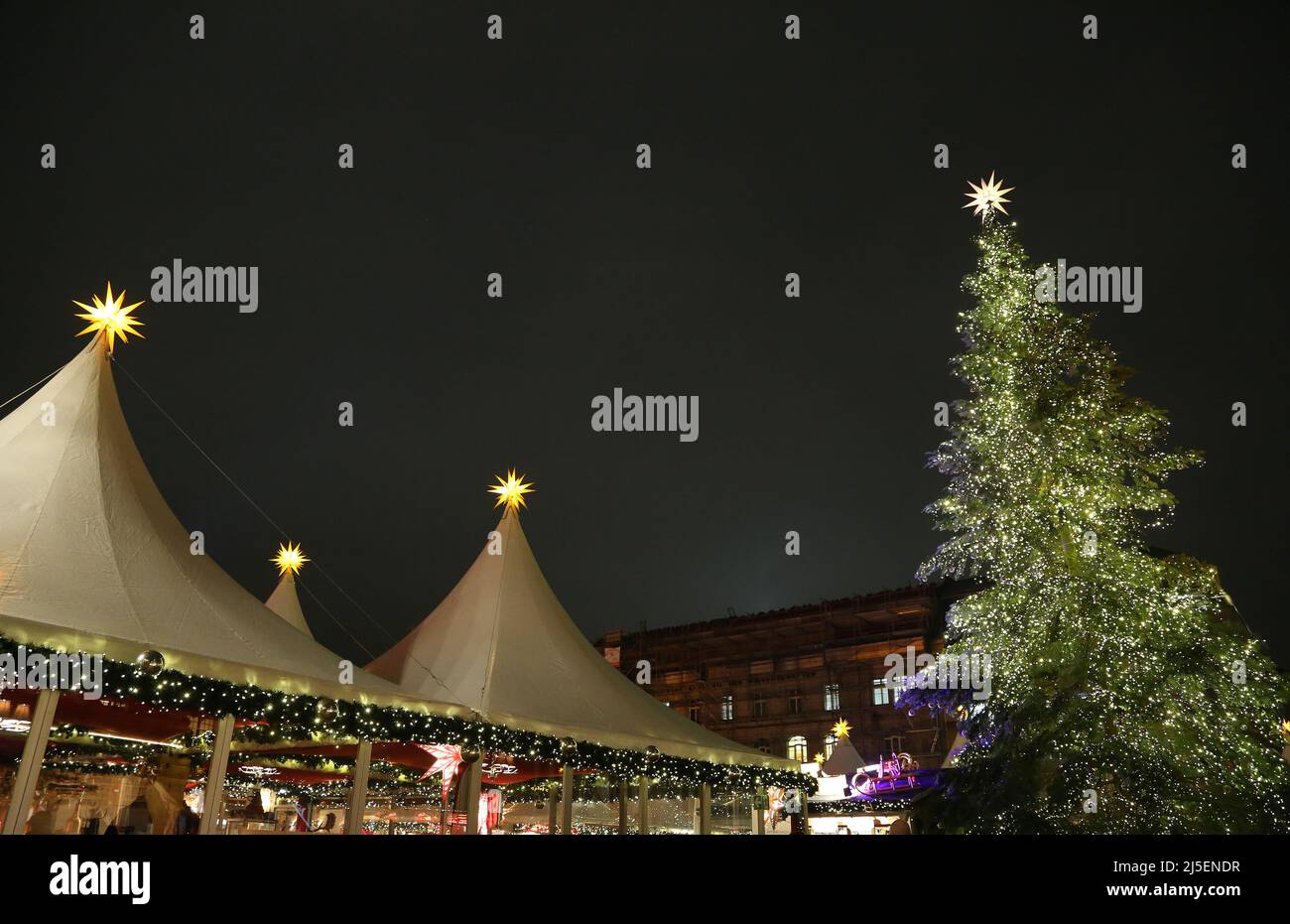 German Christmas market at night - Berlin, Germany Stock Photo - Alamy