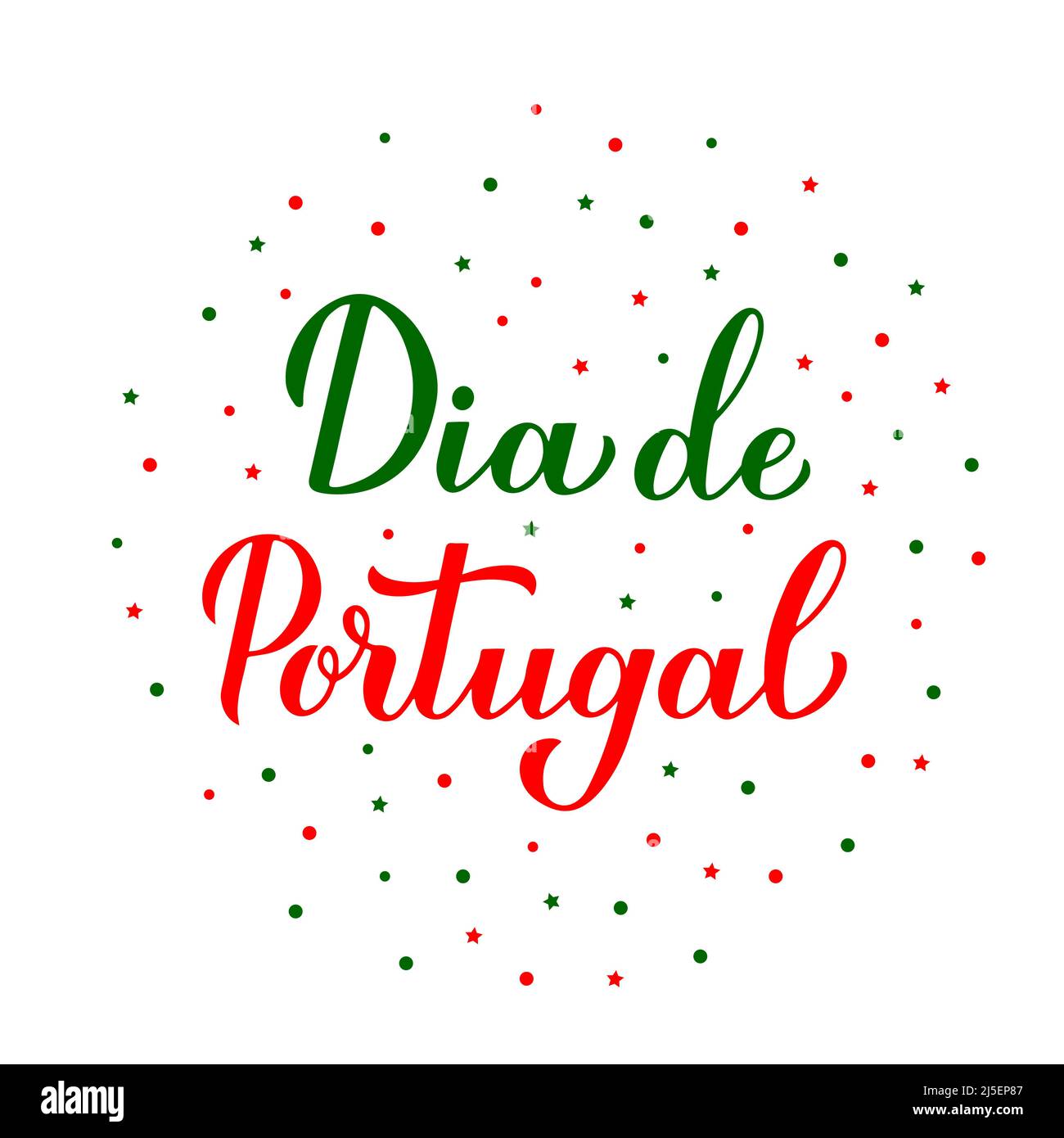 Portugal National Day typography poster in Portuguese. Holiday ...