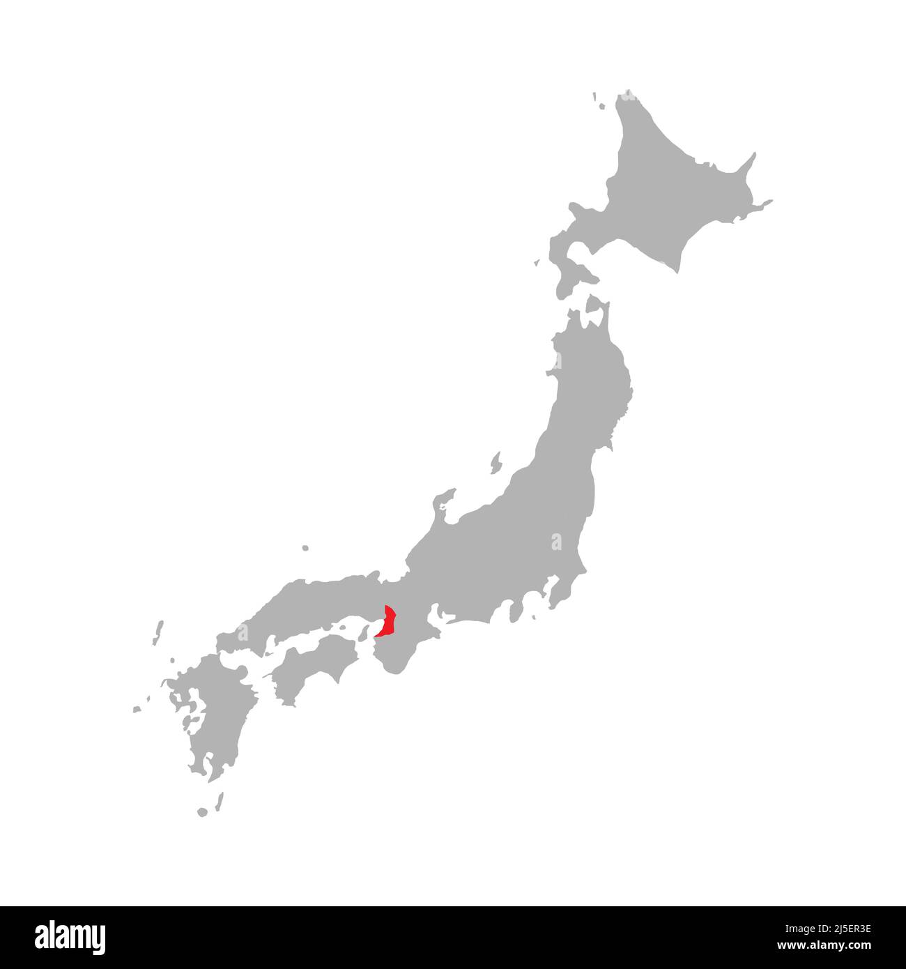 Osaka prefecture highlighted on the map of Japan Stock Vector Image ...