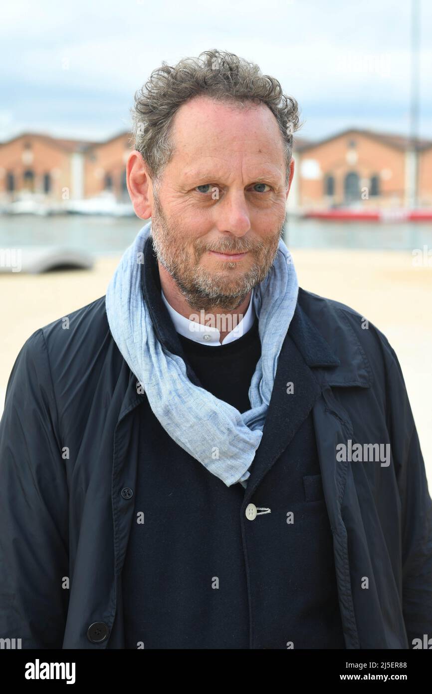 Venedig, Italy. 22nd Apr, 2022. Artist Olaf Nicolai shows his work in ...