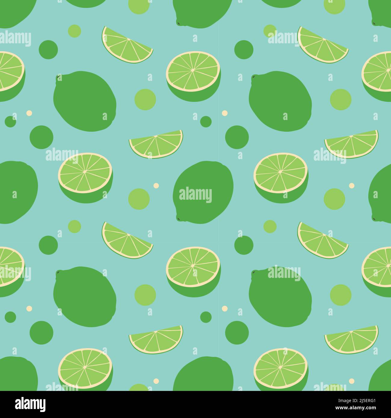 Seamless vector pattern background of limes made of simple ...