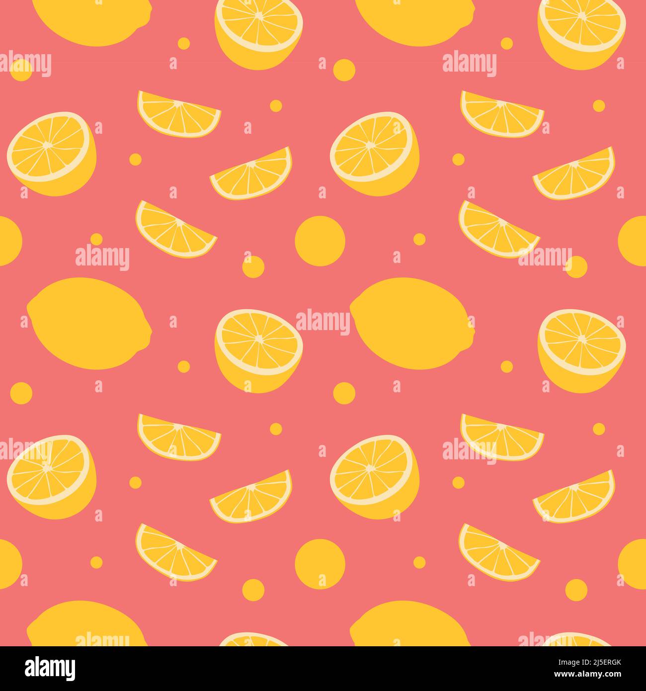 Seamless vector pattern background of lemons made of simple ...