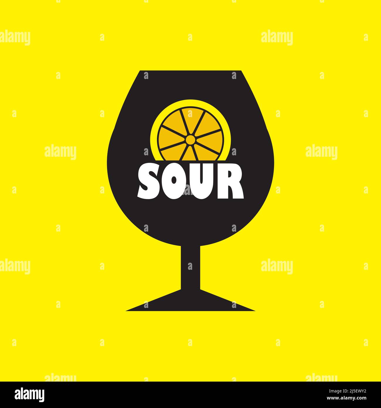 Vector illustration of sour taste in a glass Stock Vector Image & Art ...