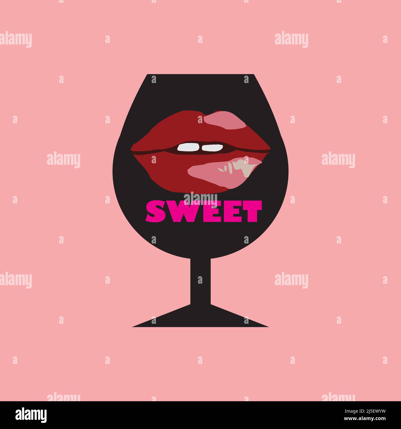 Vector illustration of sweetness in a glass Stock Vector Image & Art ...