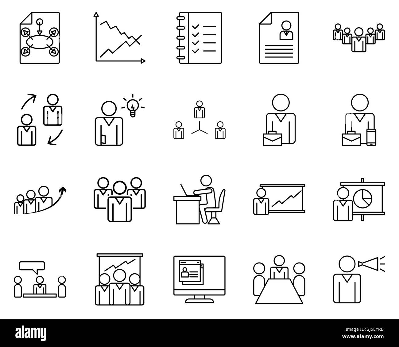 Set of business managmant icon set business meeting, conference icon ...