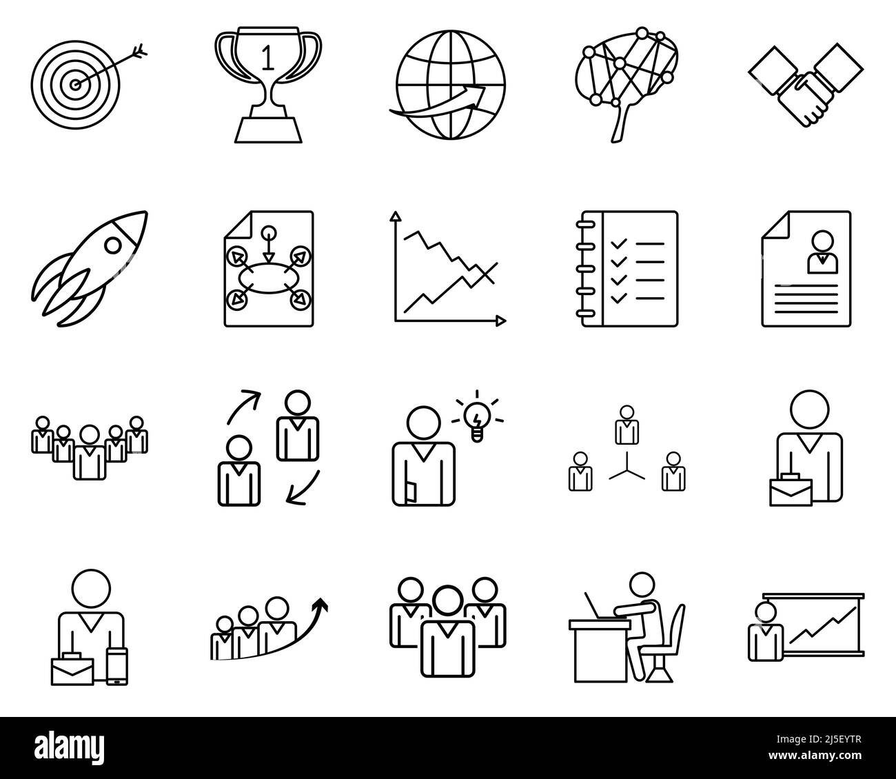 Set of business managmant icon set checklist, tasks icon Business ...