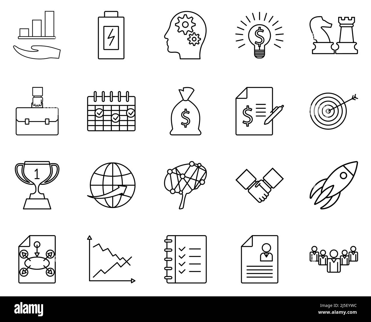 Set of business managmant icon set contract, cv icon Business managmant ...