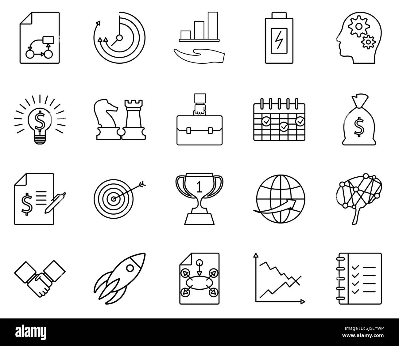 Set of business managmant icon set business growth, graph icon Business ...