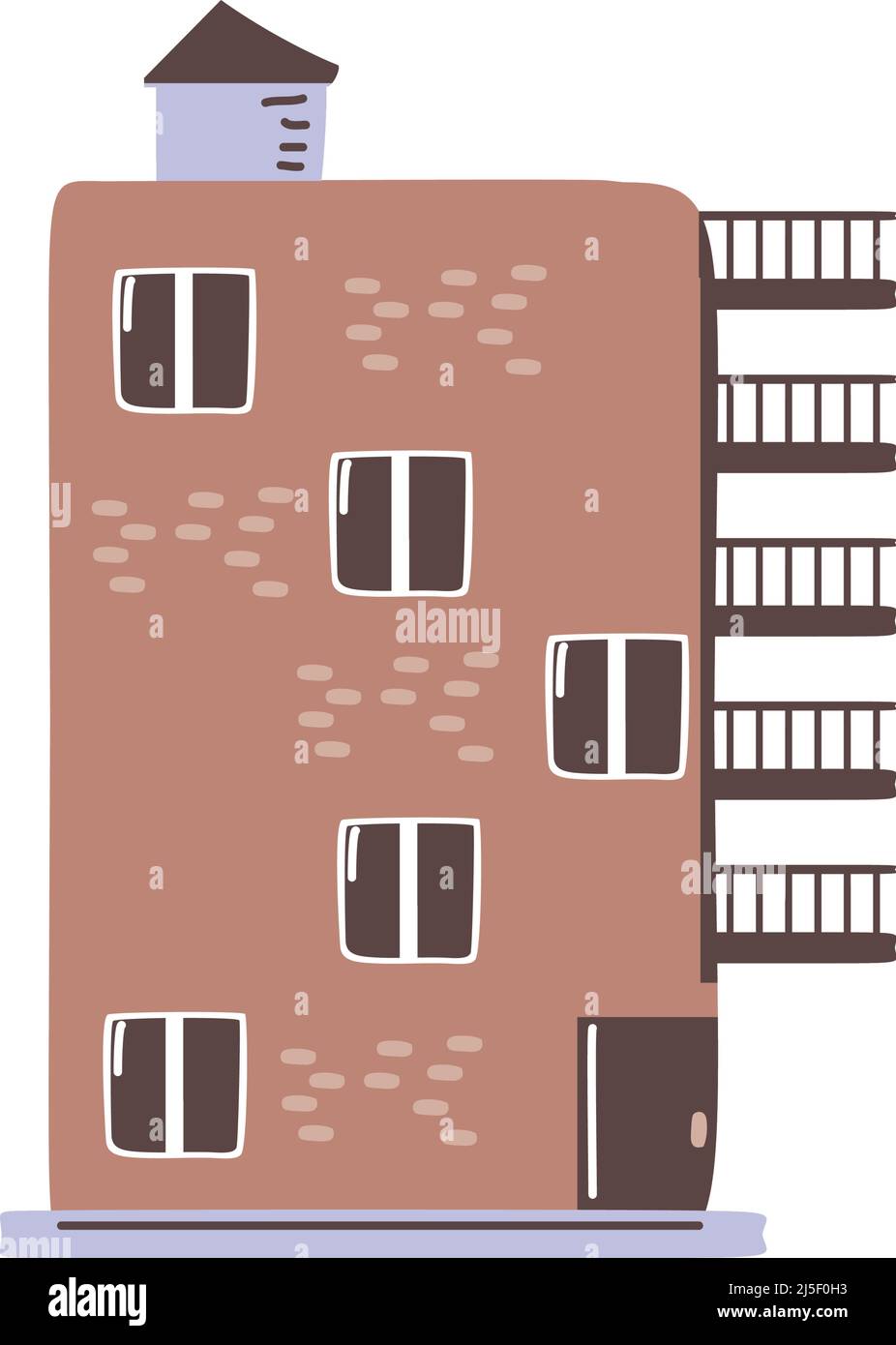 Building architecture balconies windows Stock Vector Images - Alamy