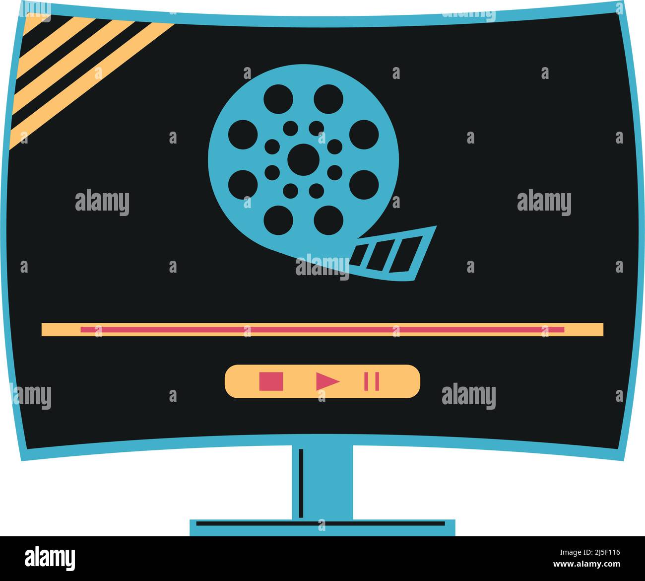 computer online movie screen Stock Vector Image & Art - Alamy