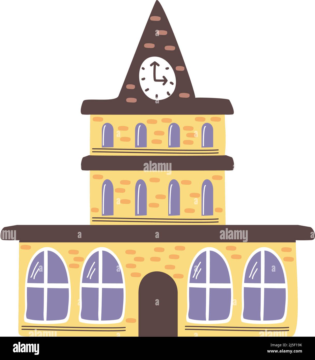 building with clock Stock Vector Image & Art - Alamy