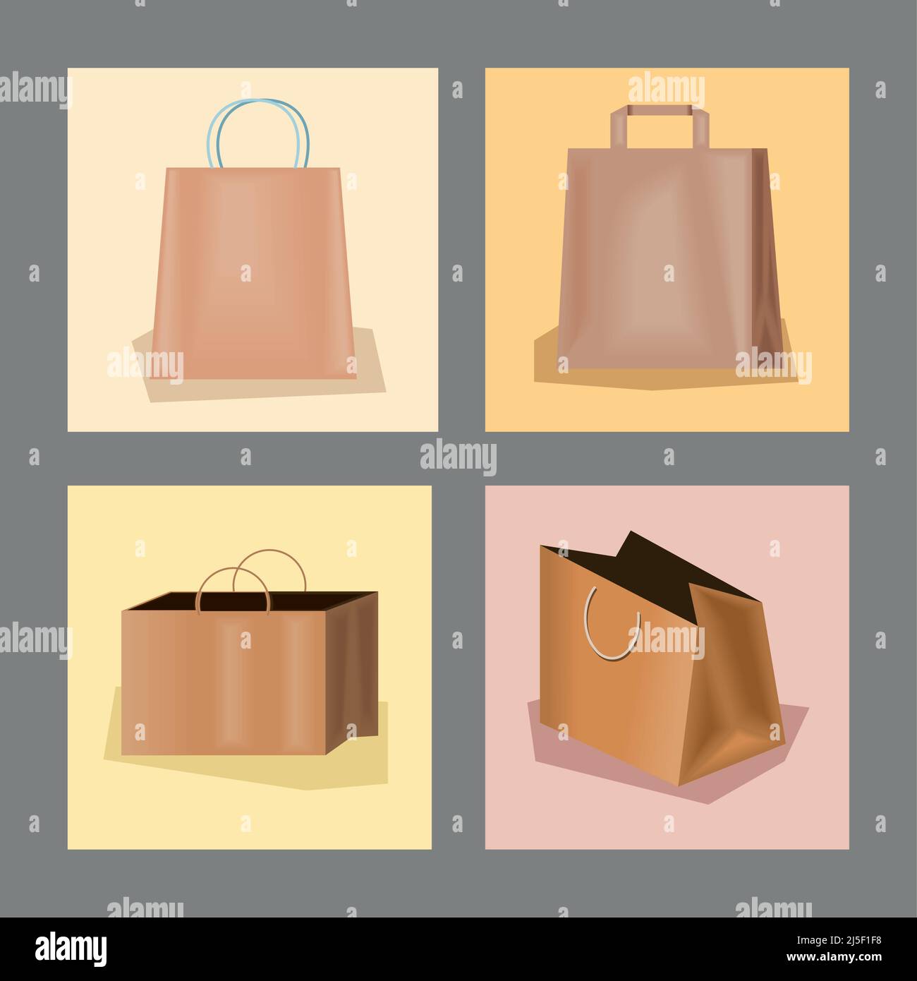 set of paper bag Stock Vector Image & Art - Alamy