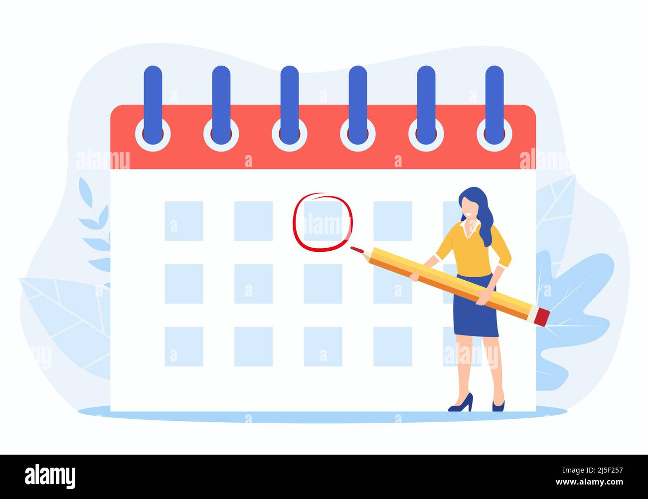 Female work calendar Cut Out Stock Images & Pictures - Alamy