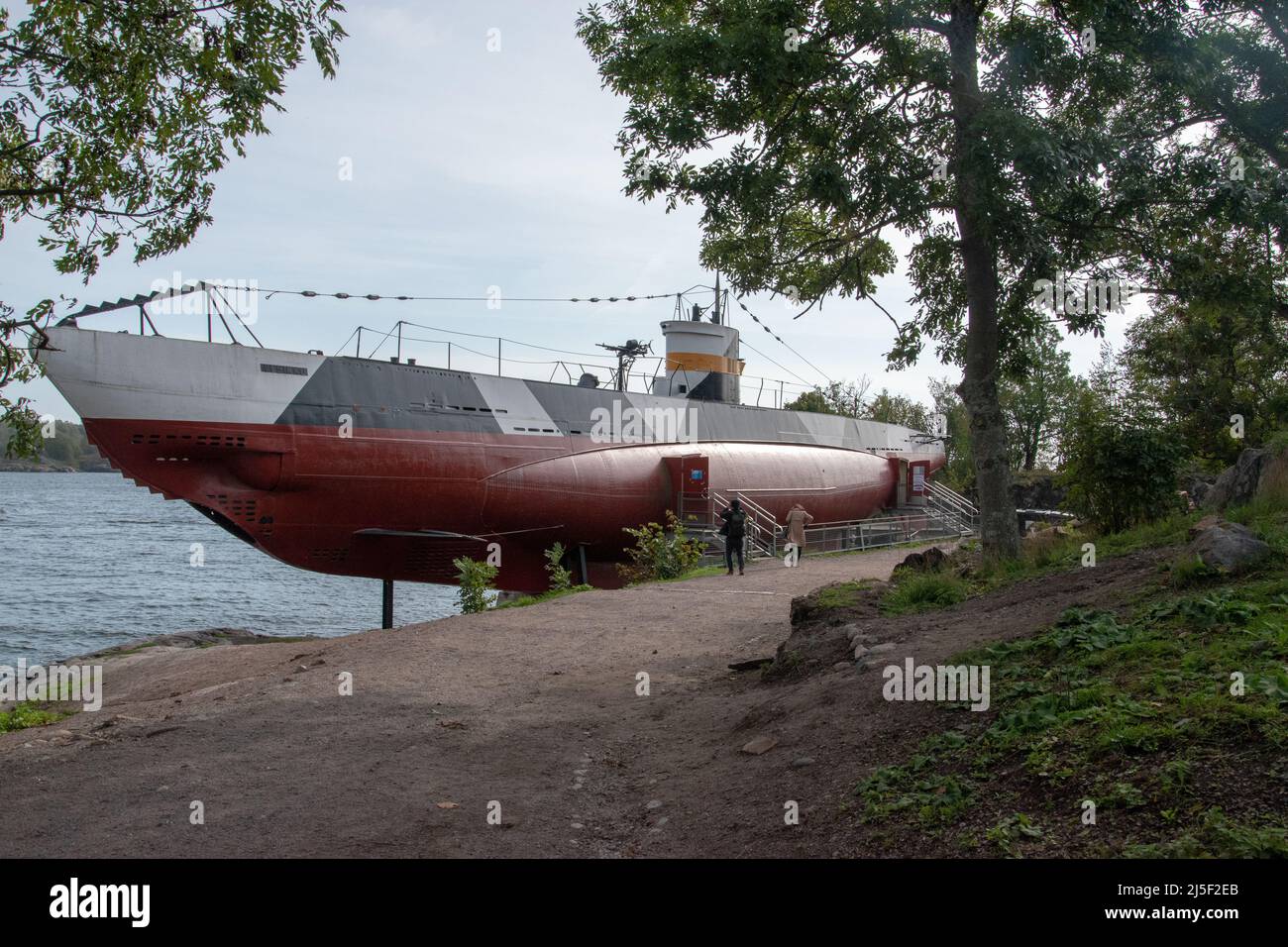 Finnish Submarine Vesikko is now a Museum in Suomenlinna, Finland Stock ...