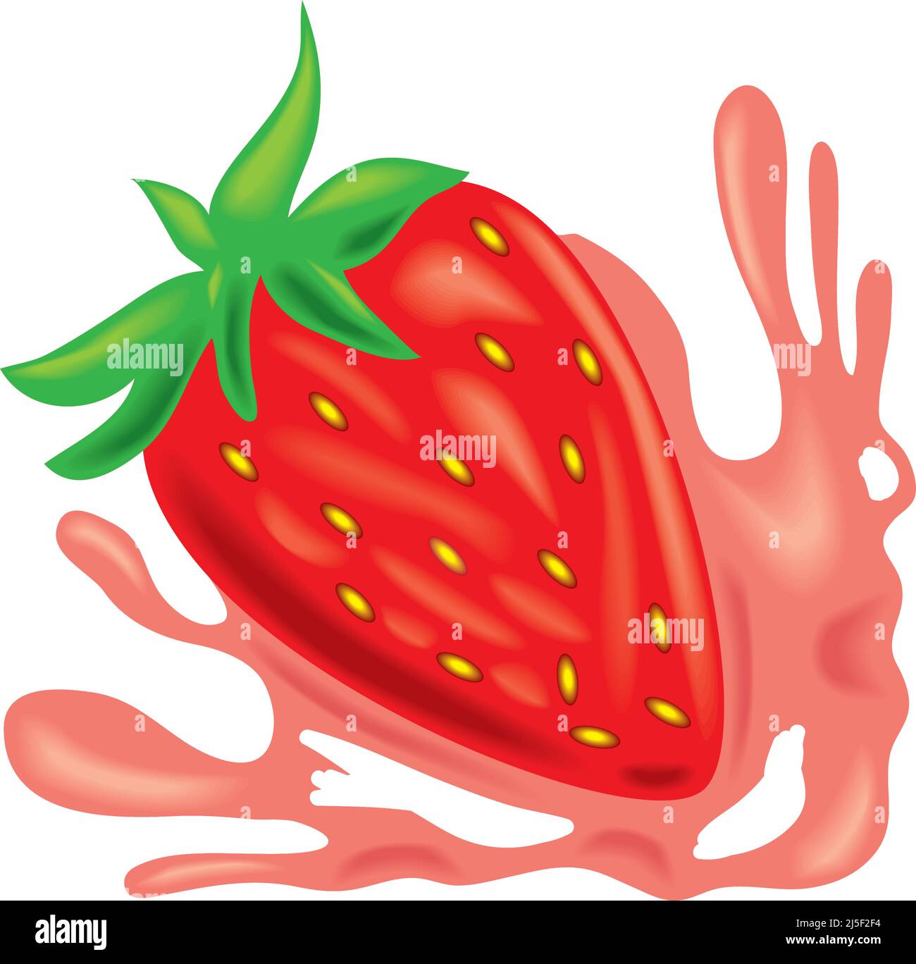 strawberry fresh splash Stock Vector Image & Art - Alamy