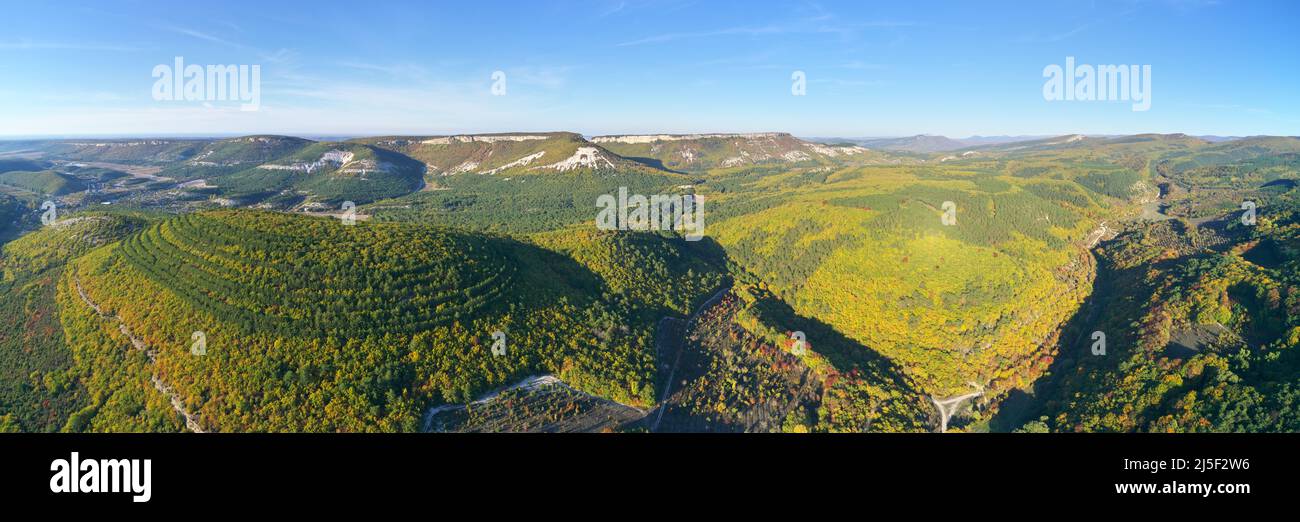 Aerial view scenic valley hi-res stock photography and images - Alamy