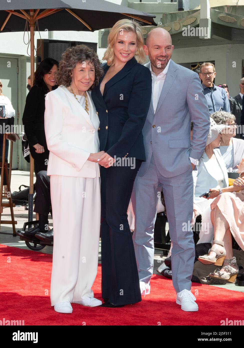 Los Angeles, California, USA. 22nd Apr, 2022. Lily Tomlin, June Diane Raphael and Paul Scheer ...
