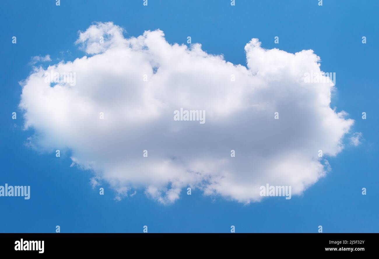 Single one white cloud in blue sky. Nature scene Stock Photo - Alamy