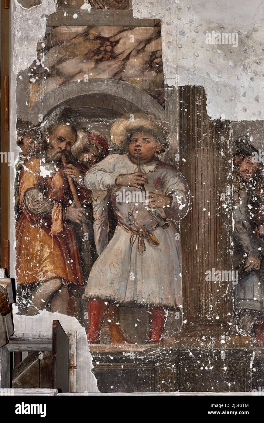 Corteo di musicanti - affresco - Girolamo Romanino - XVI secolo ...