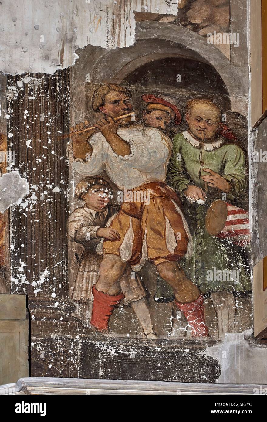 Corteo di musicanti - affresco - Girolamo Romanino - XVI secolo ...