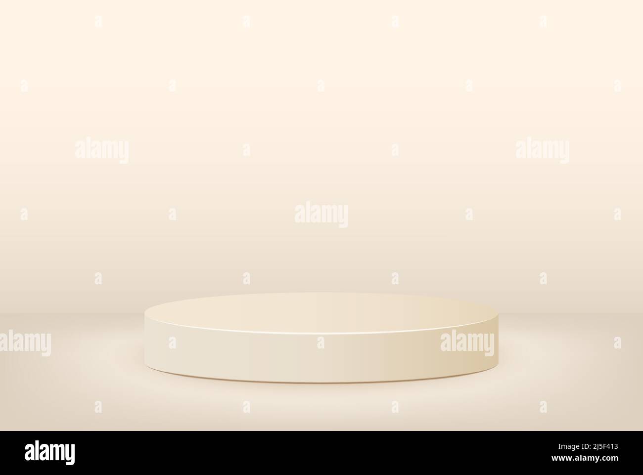 Abstract vector scene with oval shaped pedestal. Round stage with free ...