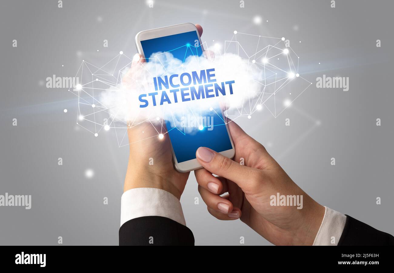Hand using smartphone with cloud business concept Stock Photo - Alamy