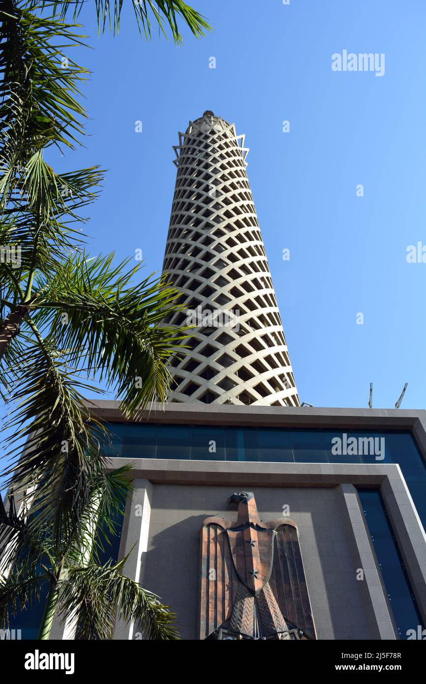 Cairo, Egypt, May 18 2018: Selective focus of Cairo tower building, a ...