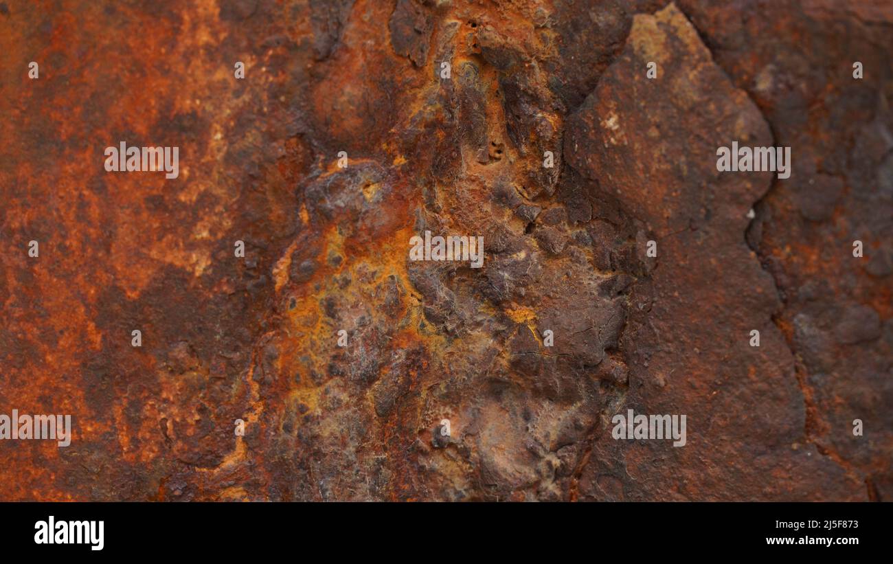 Rusty part of shipwreck. An iron piece from a ship on the seashore ...