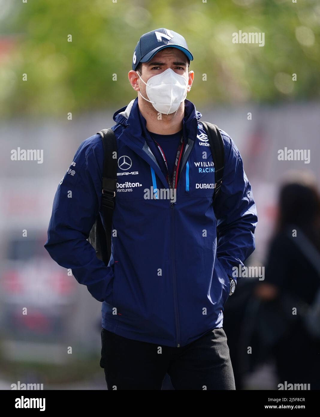 Williams-Mercedes' Nicholas Latifi before Practice 2 of the Emilia ...