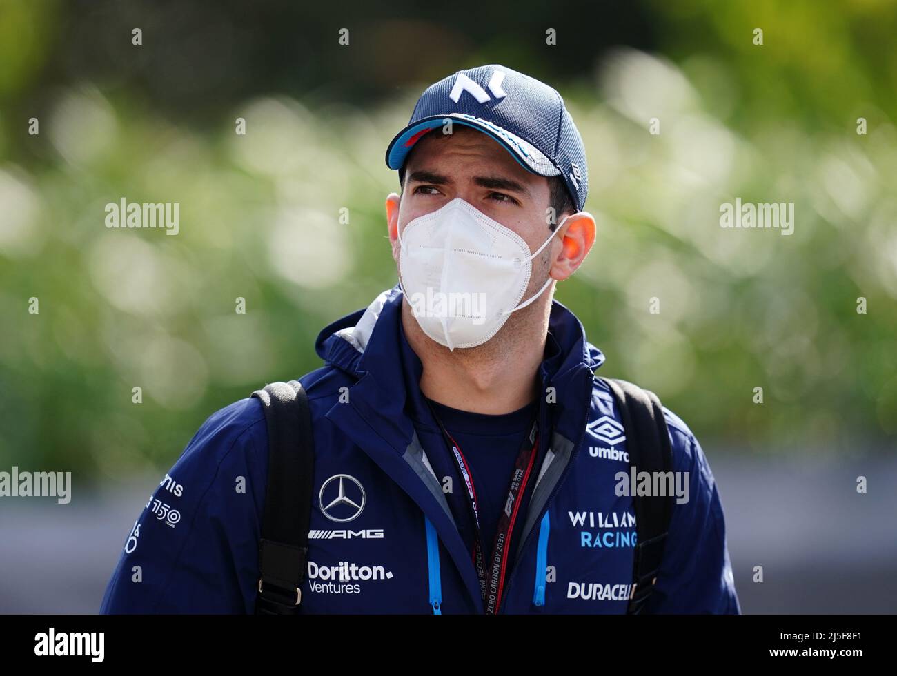 Williams-Mercedes' Nicholas Latifi before Practice 2 of the Emilia ...