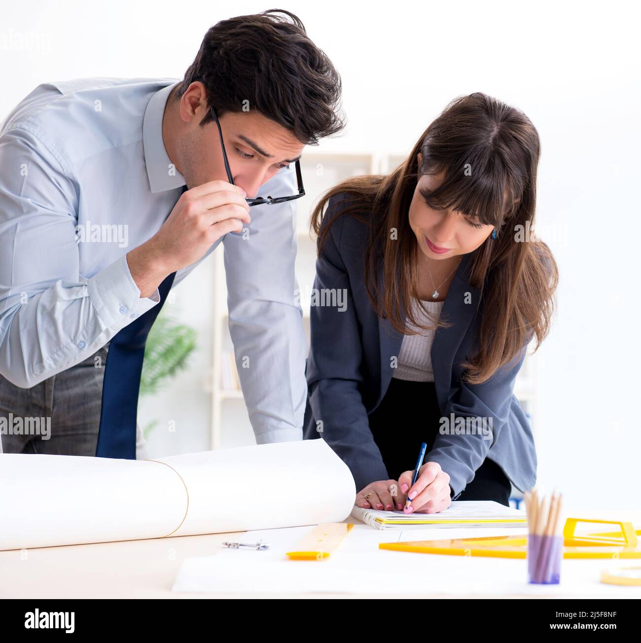 The engineers working on new project Stock Photo - Alamy