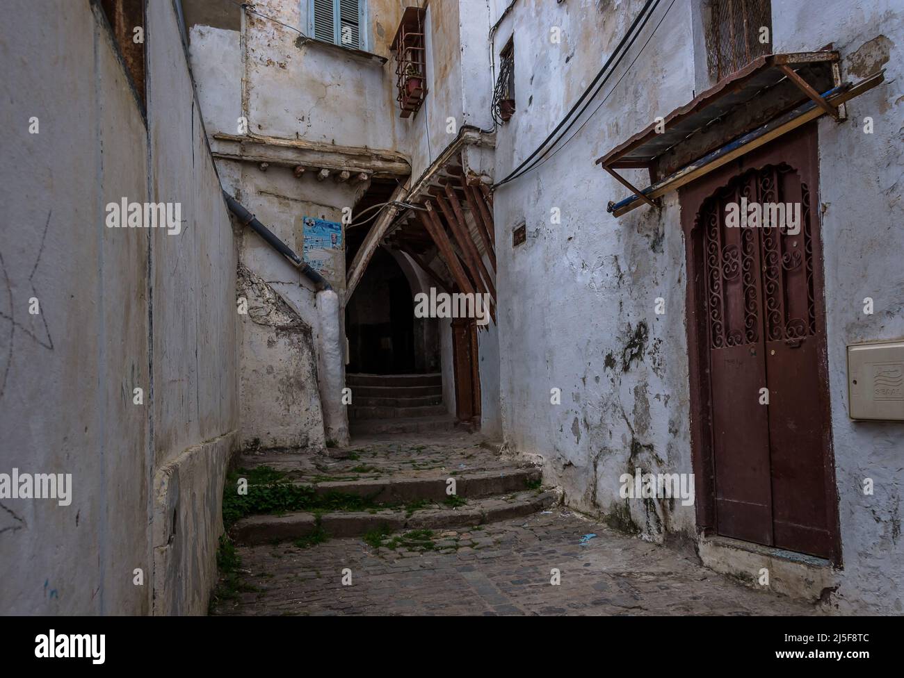 Streets and buildings of the Casbah (meaning citadel (fortress)) in ...