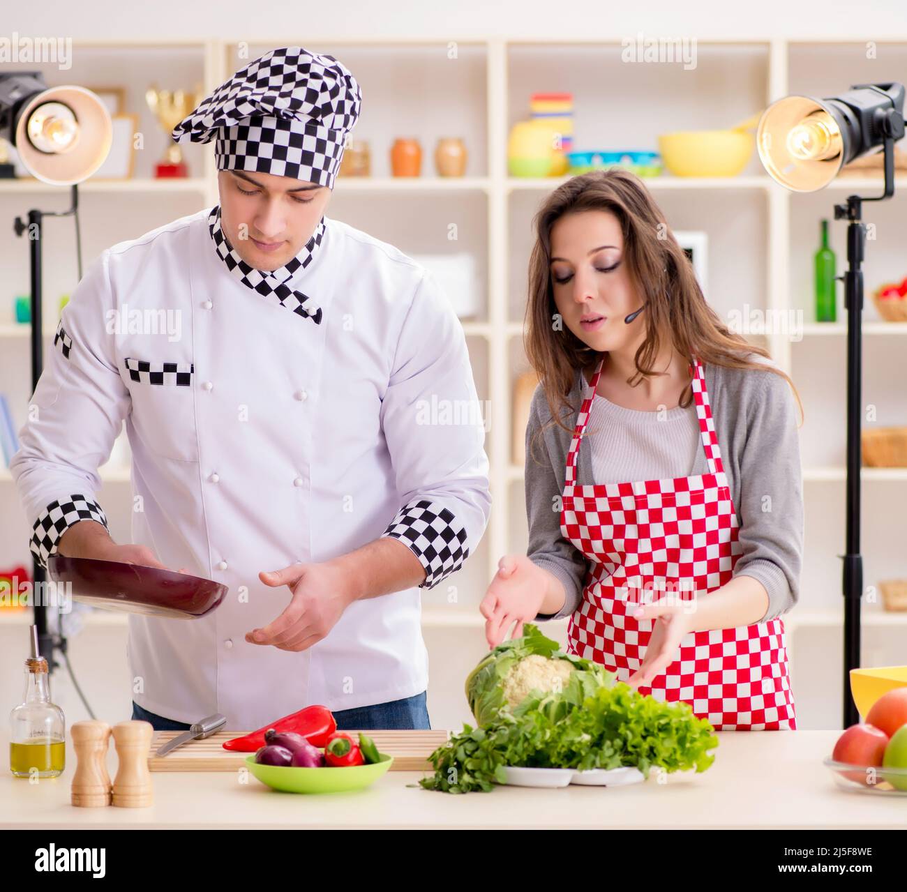The food cooking tv show in the studio Stock Photo - Alamy
