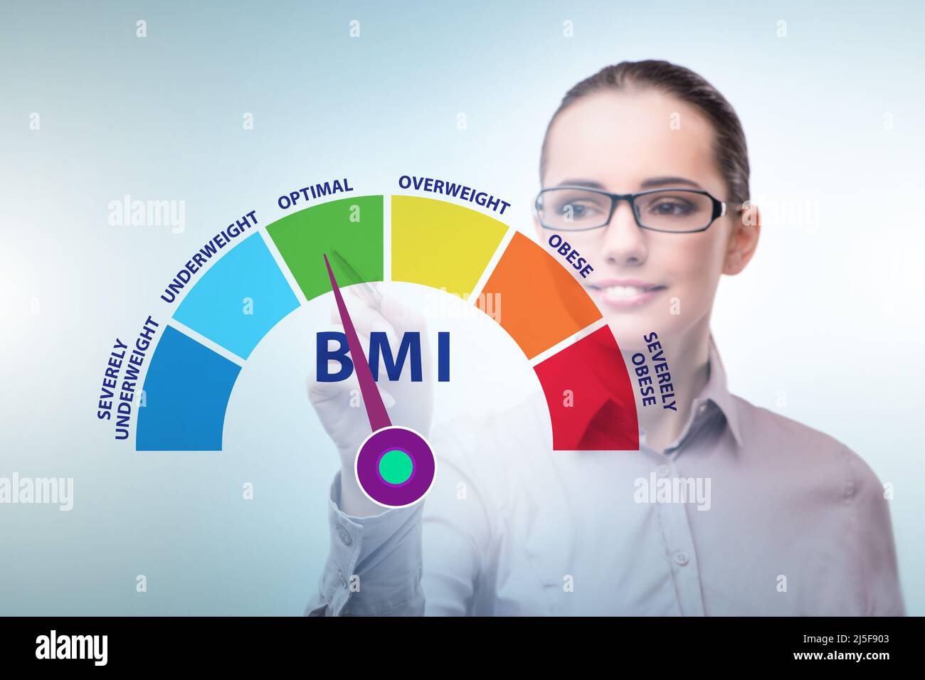 Concept of BMI - body mass index with the nutritionist Stock Photo - Alamy