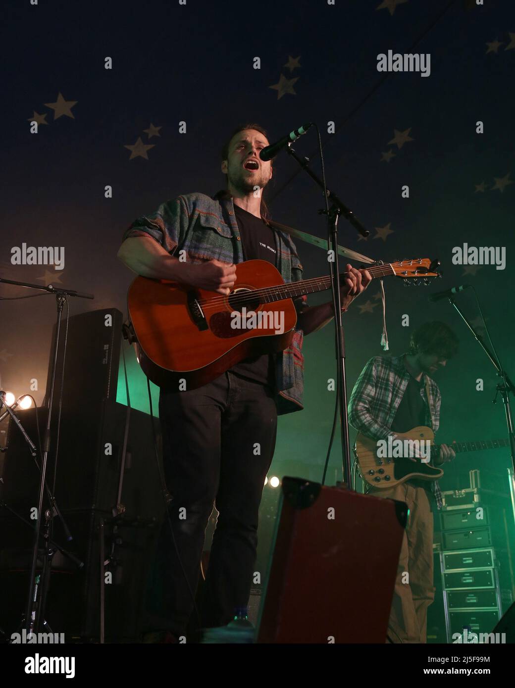 22nd April 2022, Penhallow, Truro, UK. The Busketeers play the main ...