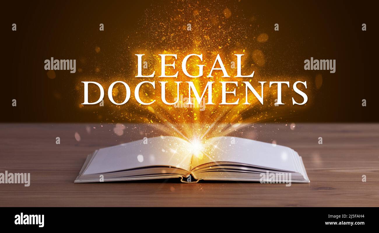 Educational inscription coming out from an open book Stock Photo - Alamy