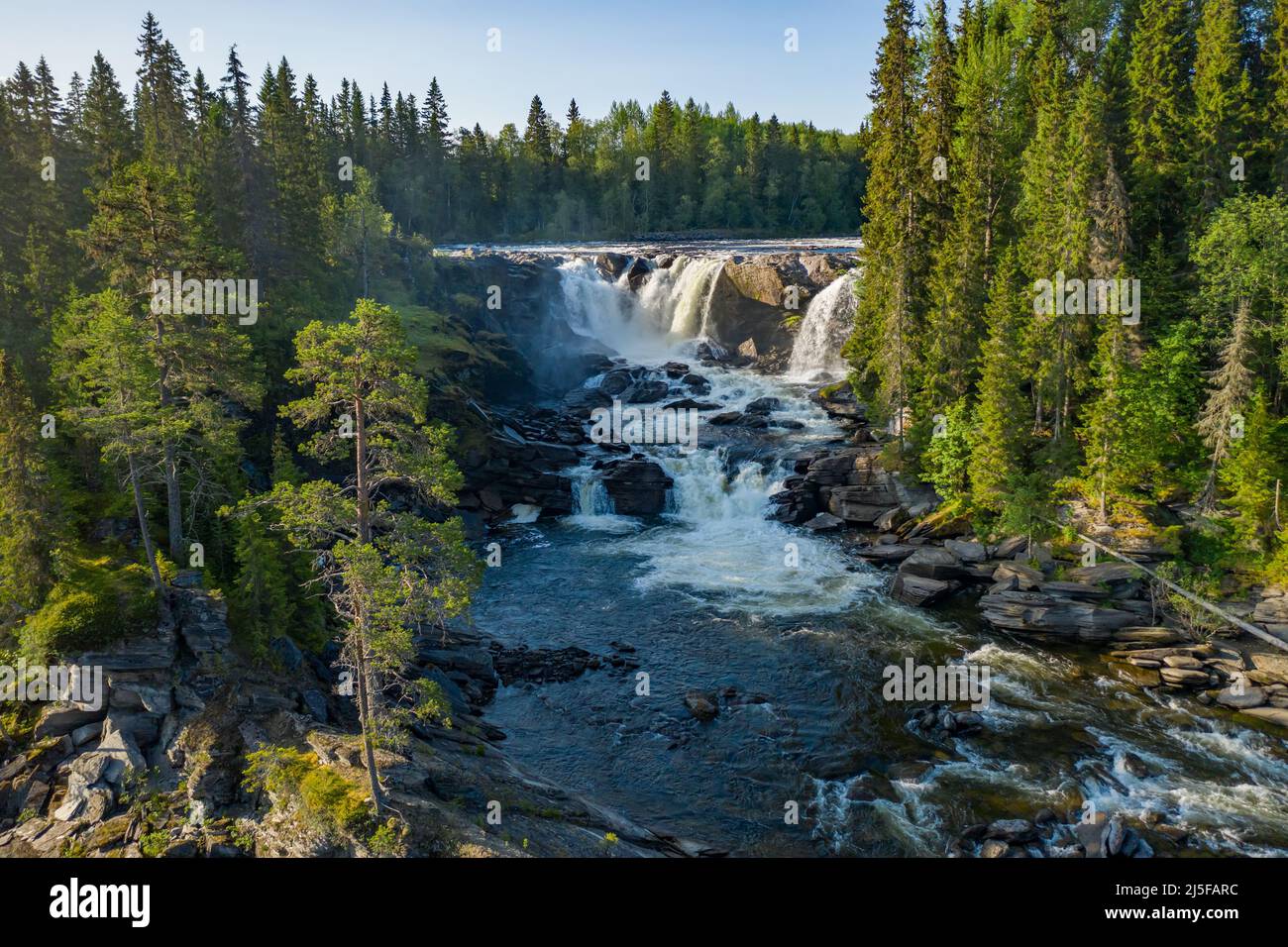 Ristafallet waterfall in the western part of Jamtland is listed as one ...