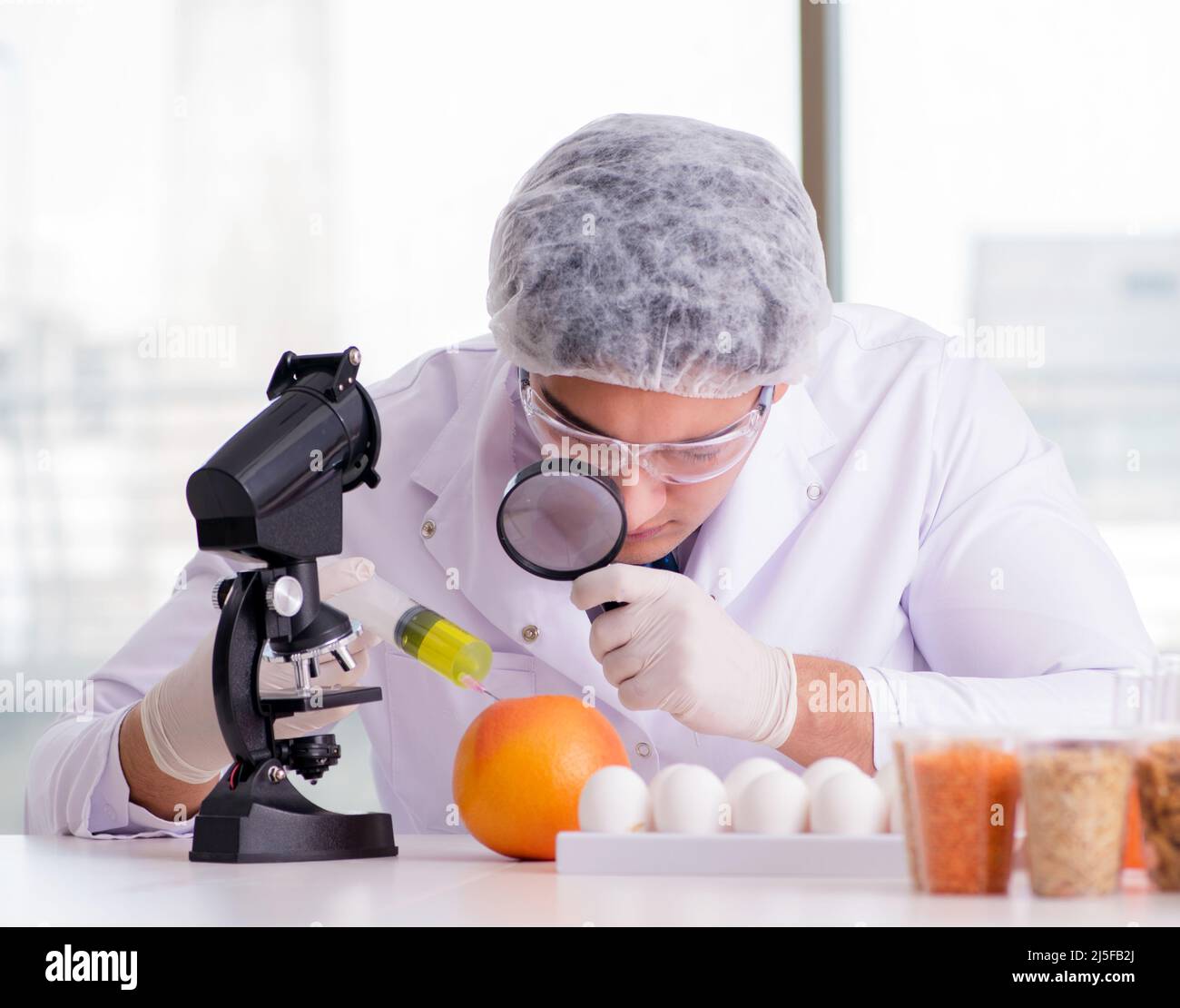 The nutrition expert testing food products in lab Stock Photo - Alamy
